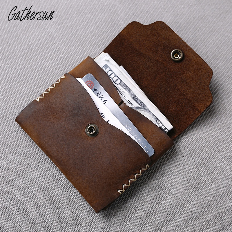 New Special-Interest Design Kraft Simple Wallet Male Handmade Retro ...