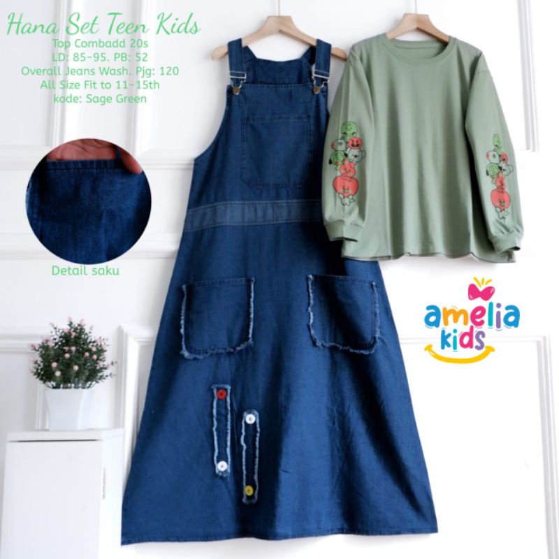 Hana set teen kids ori by amelia kids | Shopee Philippines