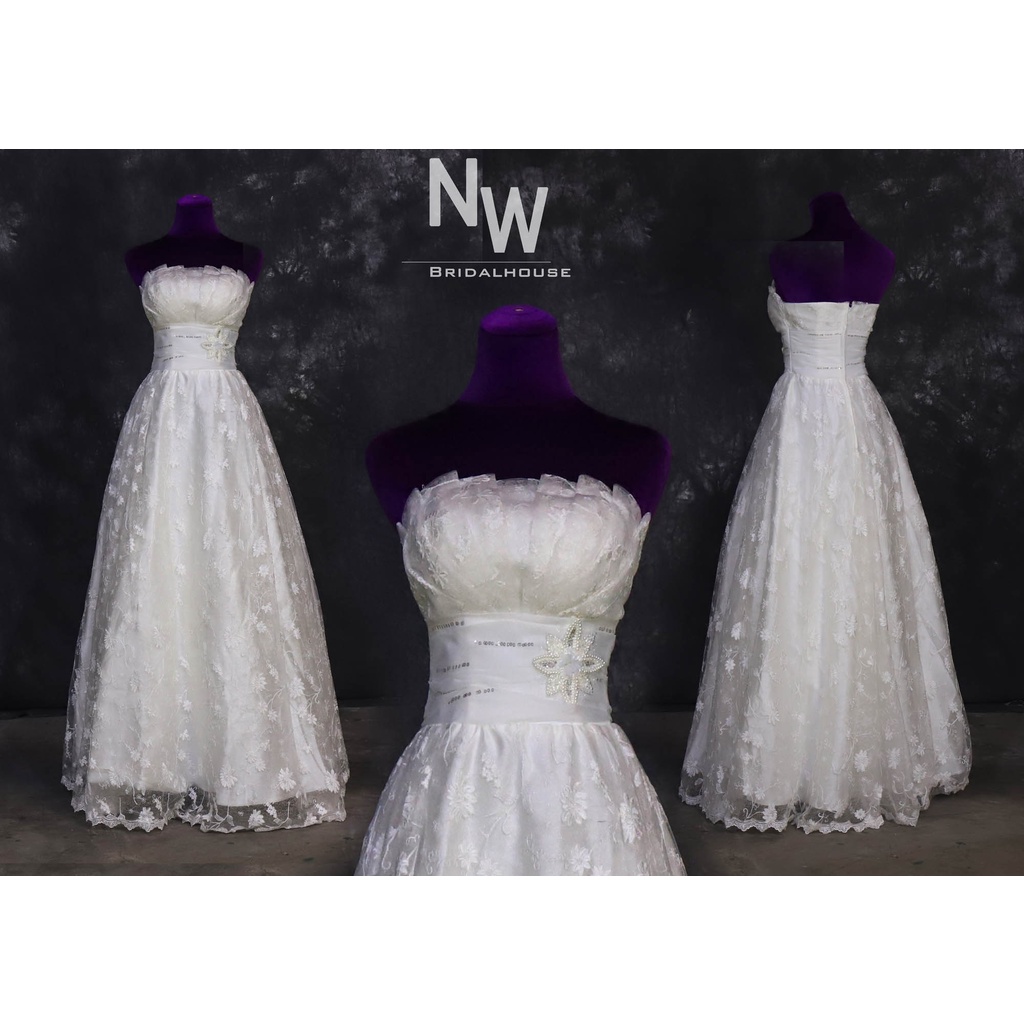 Noelle West Floral Wedding Bridal Gown | Shopee Philippines