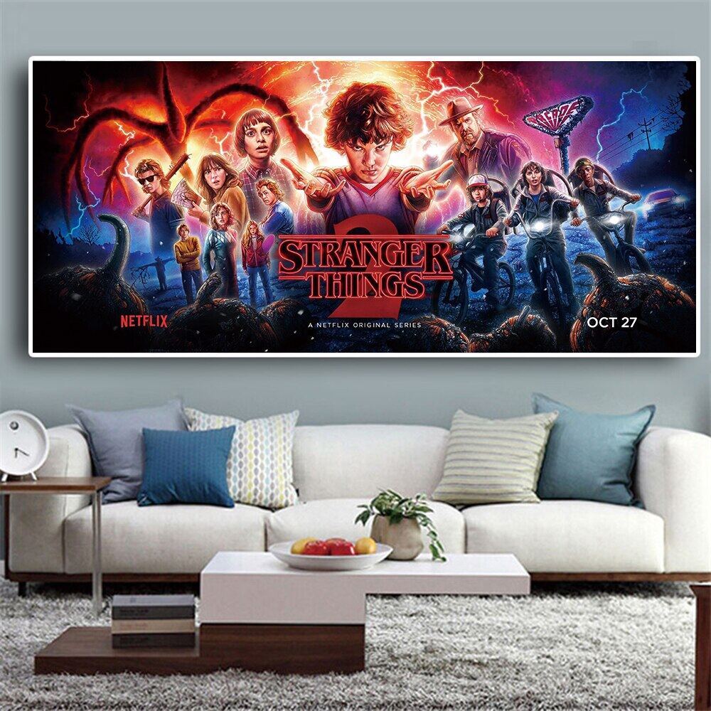 Stranger Things Poster Season Retro TV Movie Painting on Canvas Posters ...