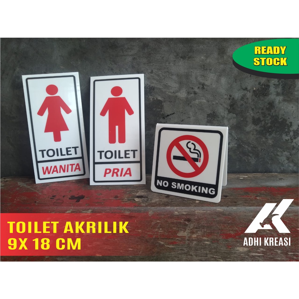 Acrylic TOILET / TOILET SIGN / DIRECTIONS / TOILET DOOR LABEL | Shopee ...