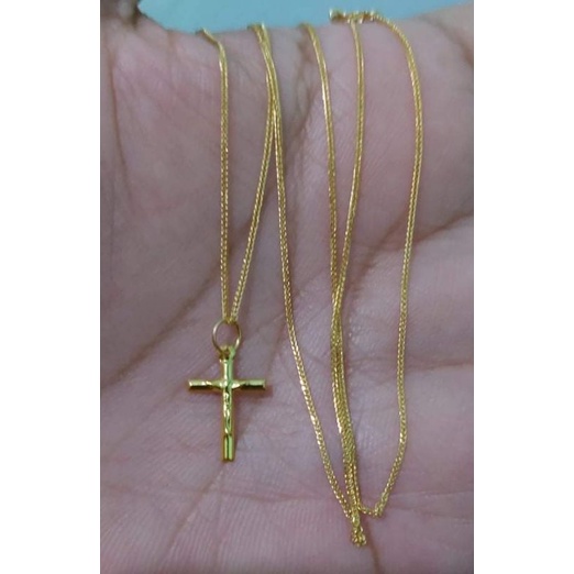 18K Saudi Gold NECKLACE FOXTAIL w/ KRUS PENDANT ️ PAWNABLE & COD ...