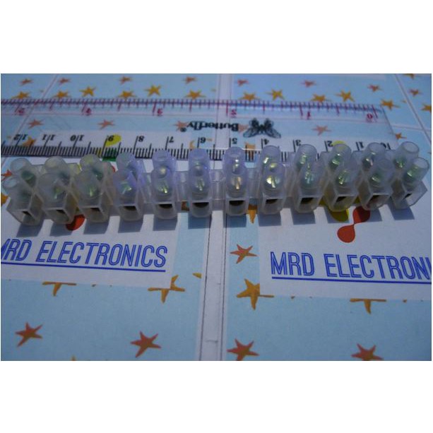 PUTIH Krustin Electrical Block Terminal 12 Pin/12mm White | Shopee ...