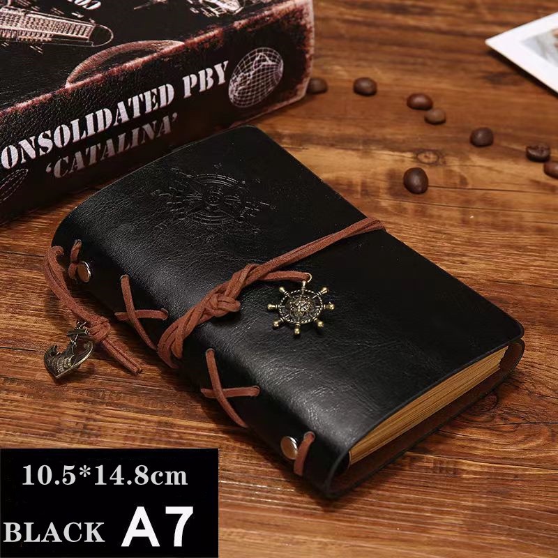 [COD] Retro Refillable PU Leather Notebook A7 Loose-Leaf Notepad Thick ...