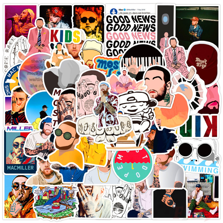 Mac Miller ：Blue Slide Park - POP Singer Rapper Stickers 50Pcs/Set DIY ...