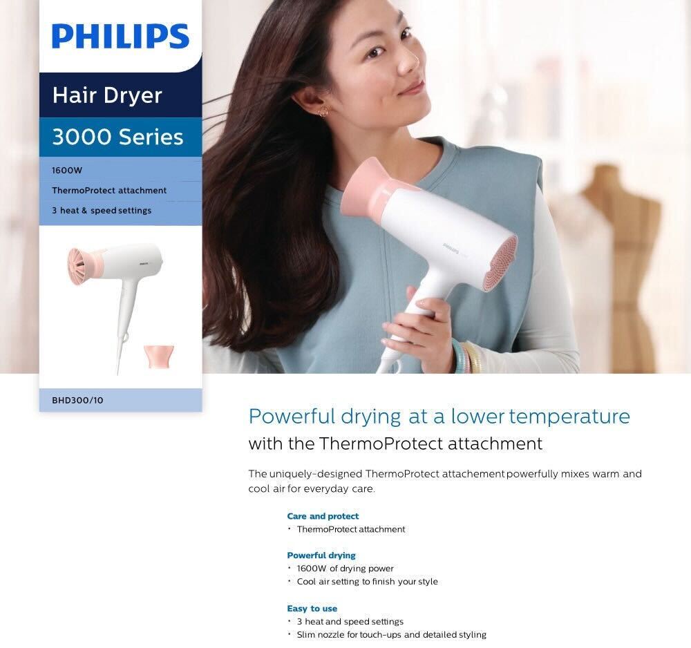 Philips DryCare Hair Dryer HP8108/00 (Professional Hair Blower Dryer ...