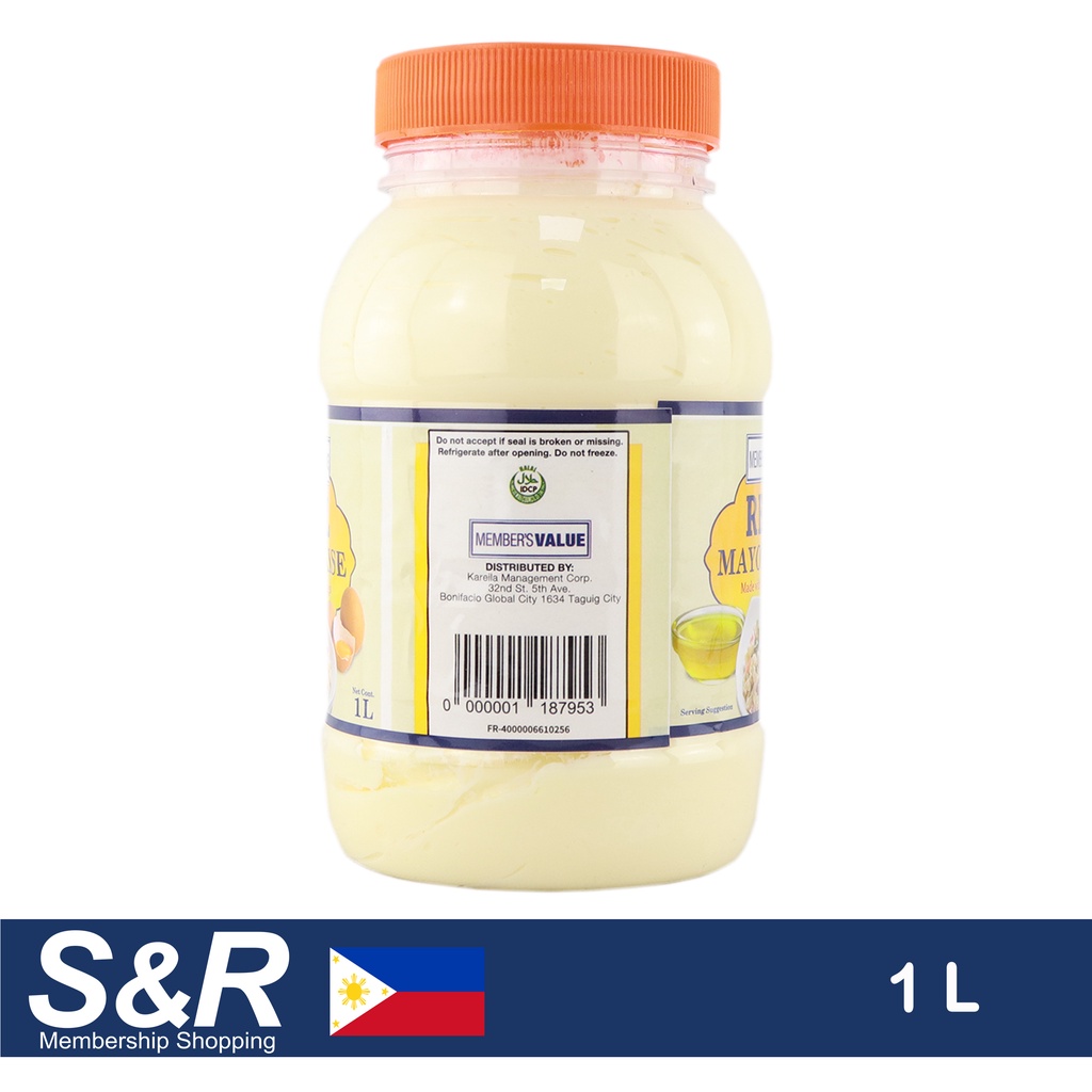 Member’s Value Real Mayonnaise 1L | Shopee Philippines