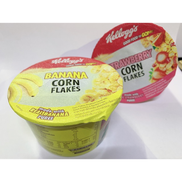Kellogg's NEW Banana Corn Flakes /Strawberry Corn Flakes Cup (28g ...