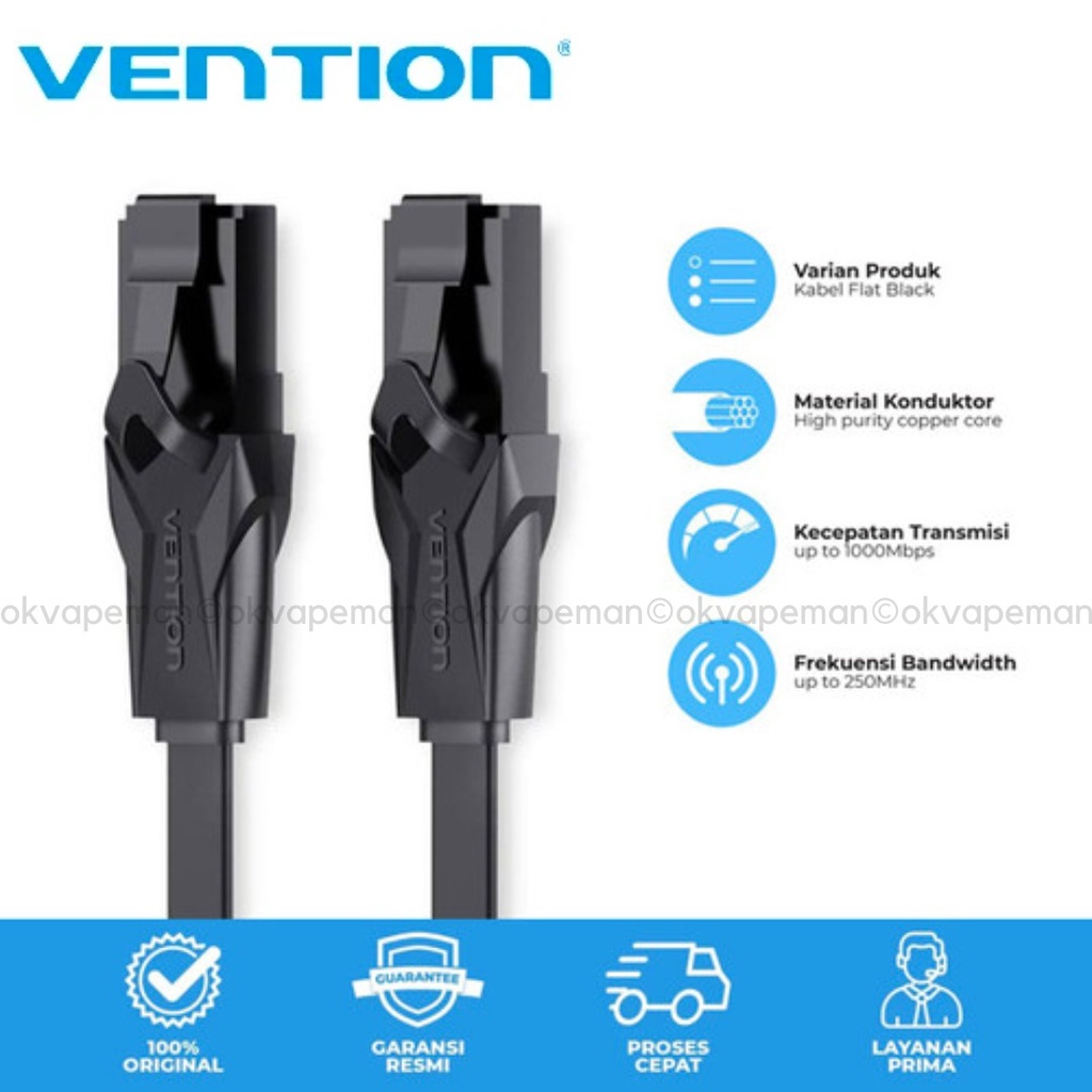 Vention Flat LAN Cable RJ45 Cat.6 UTP - IBA | Shopee Philippines