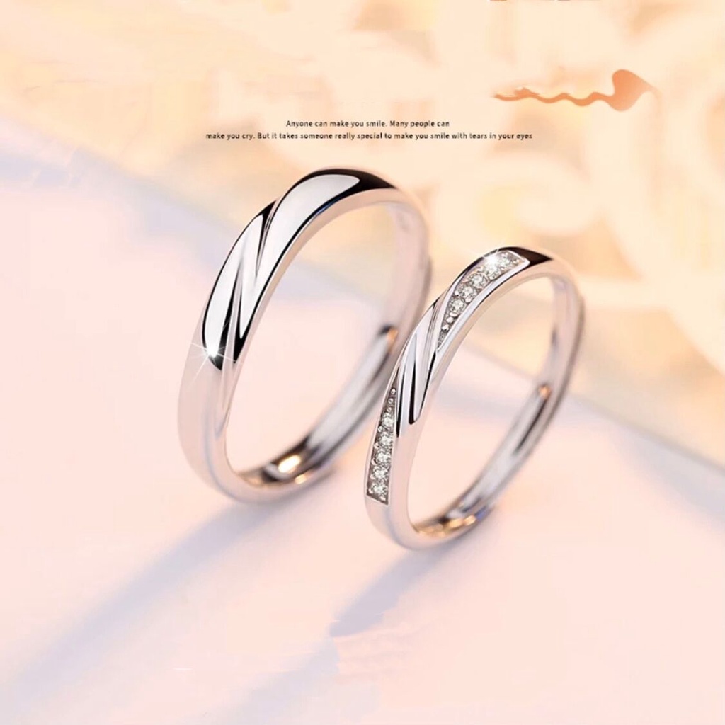 KS silver original 925 italy silver CP115 (couple ring) | Shopee ...