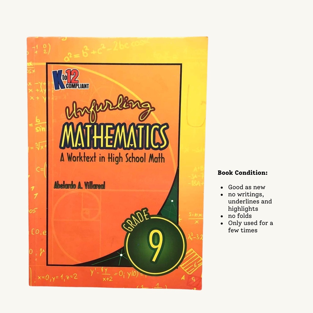 Grade 9 JHS K-12 Compliant Math - Unfurling Mathematics ; A Worktext in ...