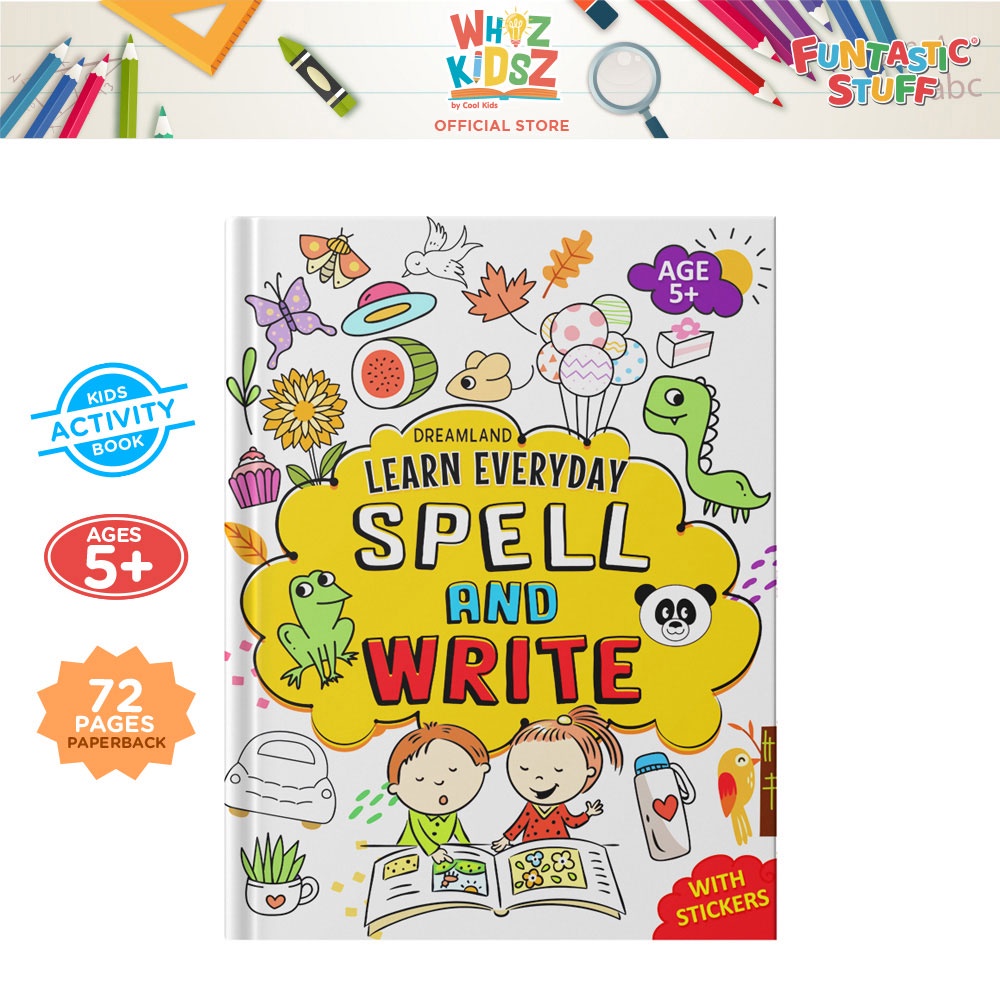 Whiz Kidsz Spell and Write with Stickers, Books for Kids (Paperback ...