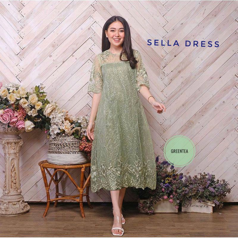 Long DRESS TILE FULL/SELLA DRESS/DRESS Brocade DRESS Invitation ...