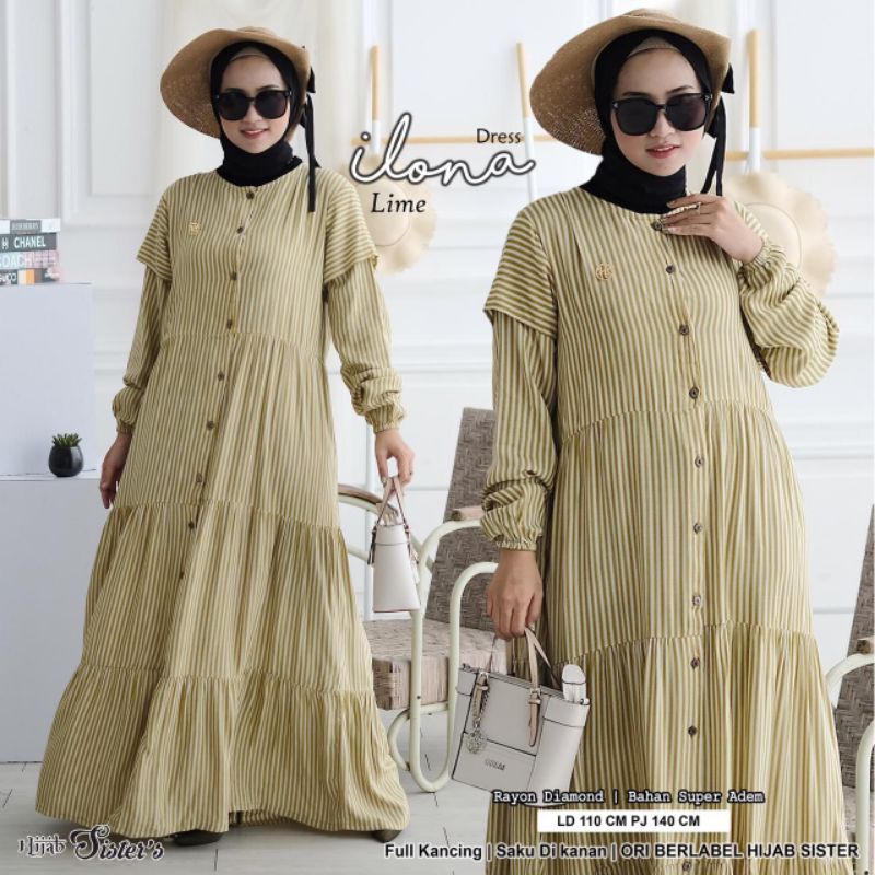 Ilona DRESS ORIGINAL BY HIJAB SISTER | Shopee Philippines