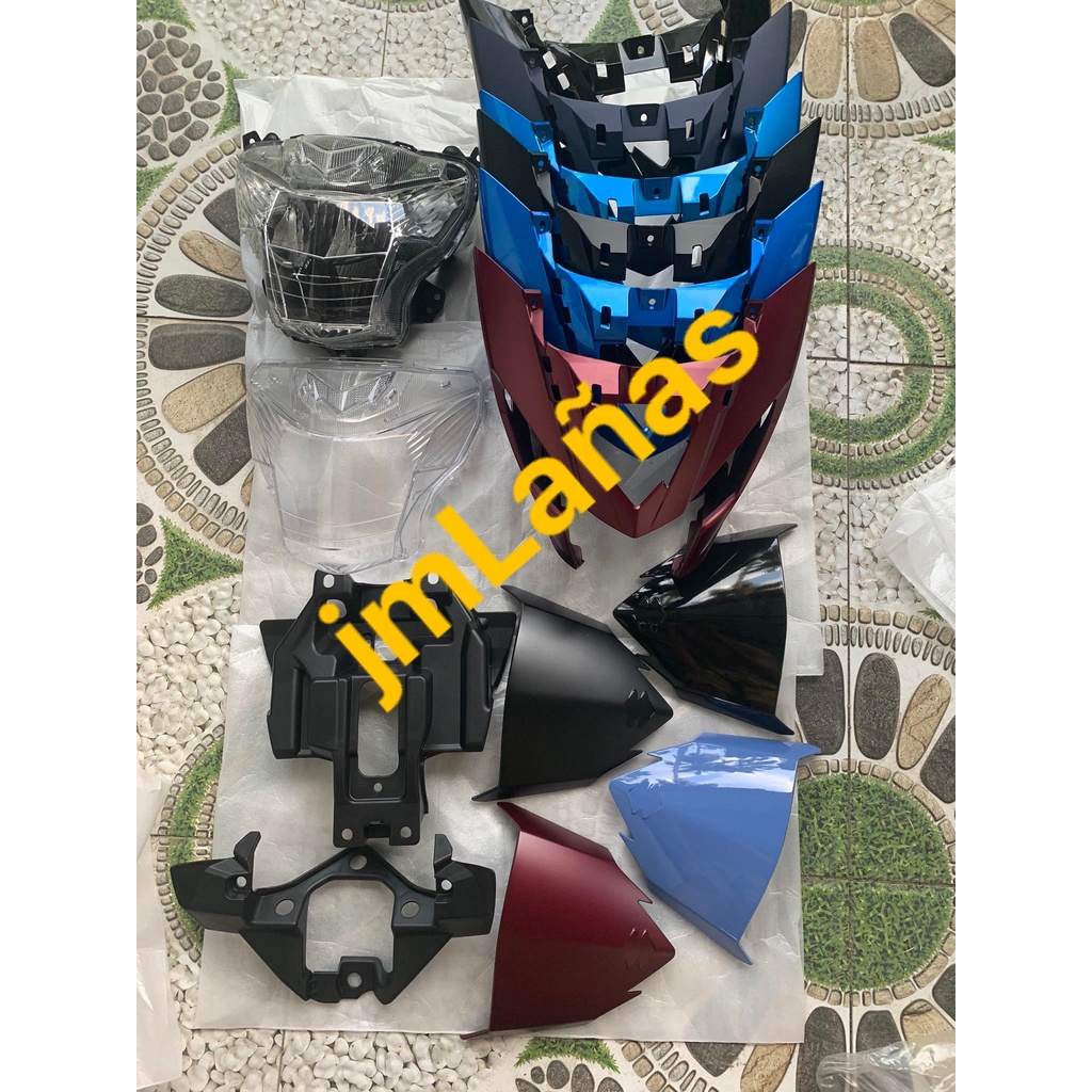 GENUINE HEADLIGHT COMPLETE SET WITH GLASS LENS (STANLEY) FOR RAIDER 150 ...