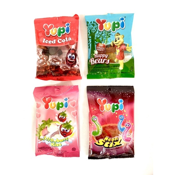 Yupi Gummy Sweet Candy 40gm Strawberry Kiss Happy Bears Iced Cola ...