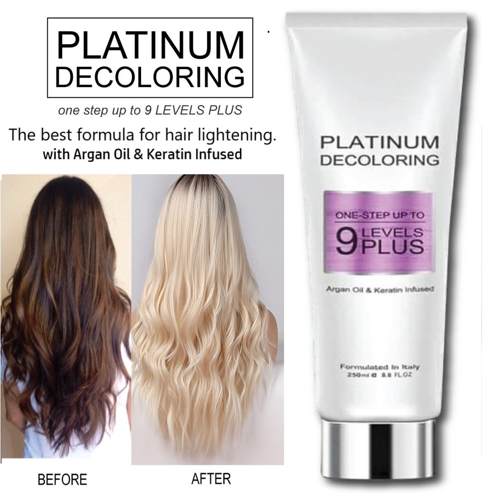 BEST PLATINUM DECOLORING Organic Hair Bleach Cream (One-Step up to 9 ...