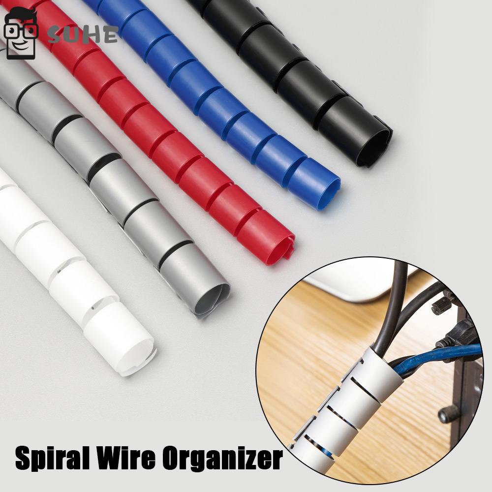 SUHE Winding Pipe Spiral Wire Organizer Cable Sleeves Line Organizer ...