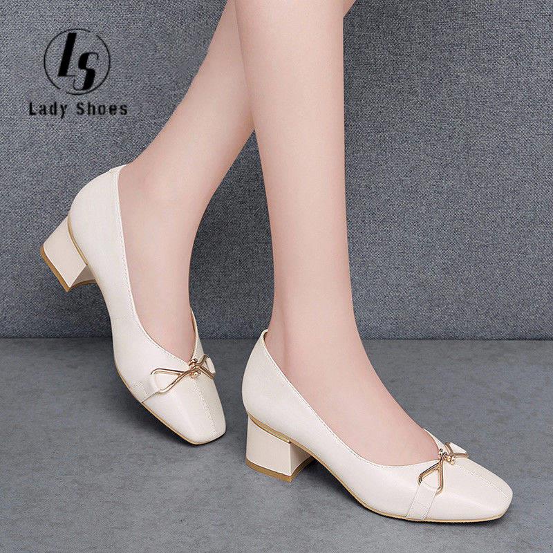 Close shoes with heels block Round Toe | Shopee Philippines