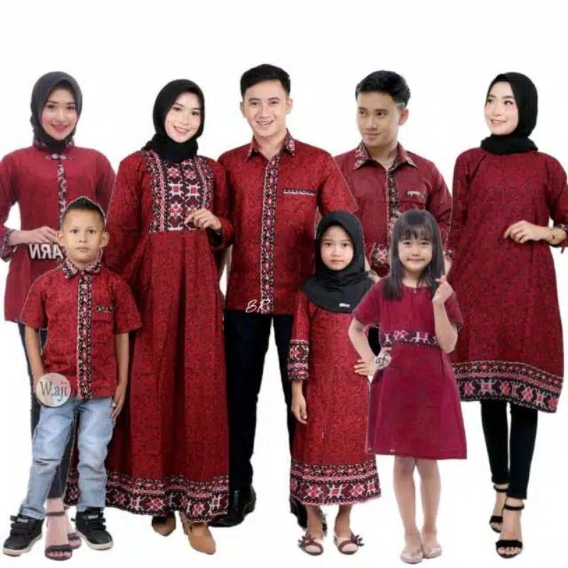 MERAH The Latest modern Family couple Batik Set couple Batik Robe mga ...