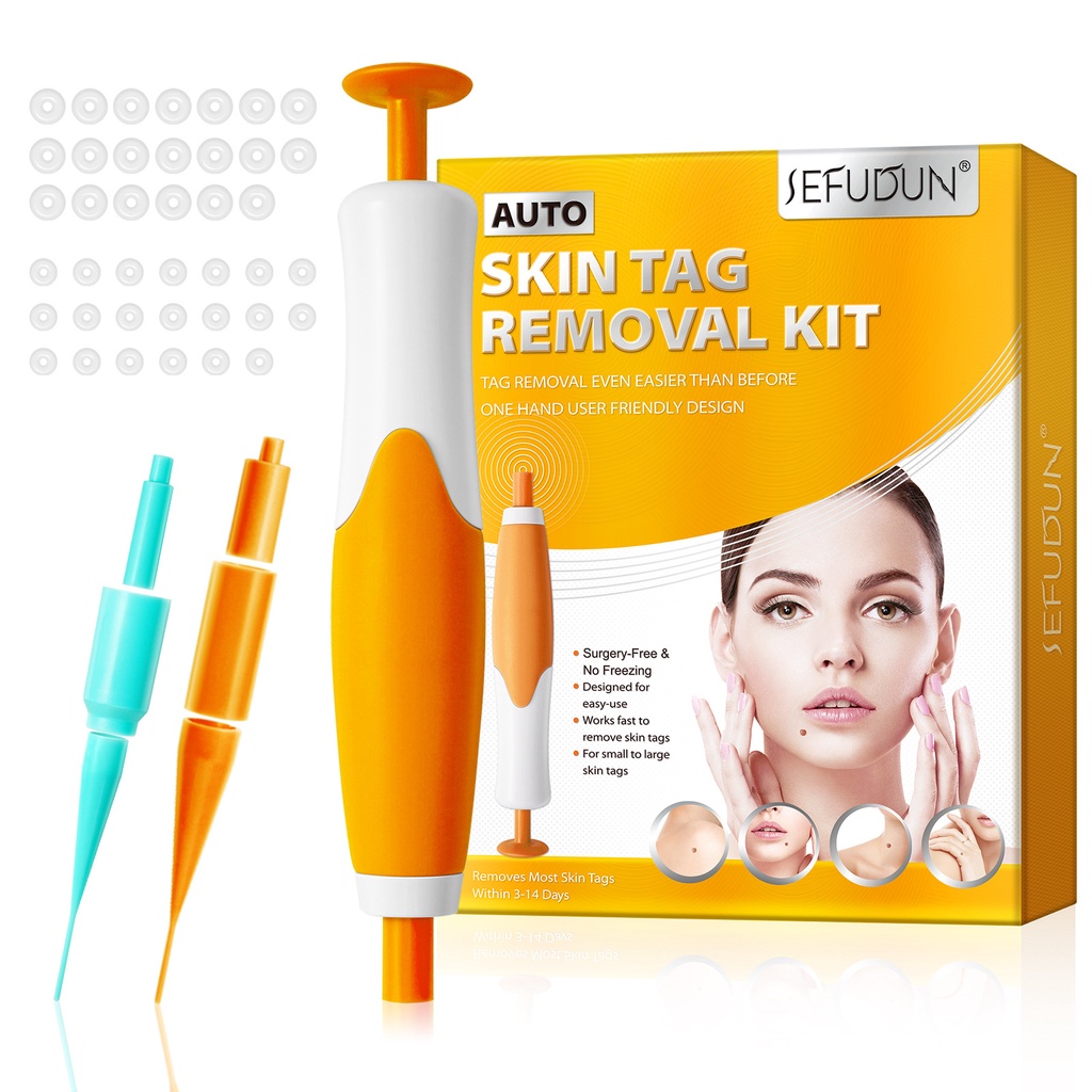 2 IN 1 Auto Skin Tag Remover Kit Micro Skin Tag Removal Device Adult ...