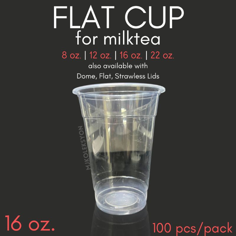 50pcs Milktea Plastic Pp Cups with Lid Set for milktea , frappe, iced ...