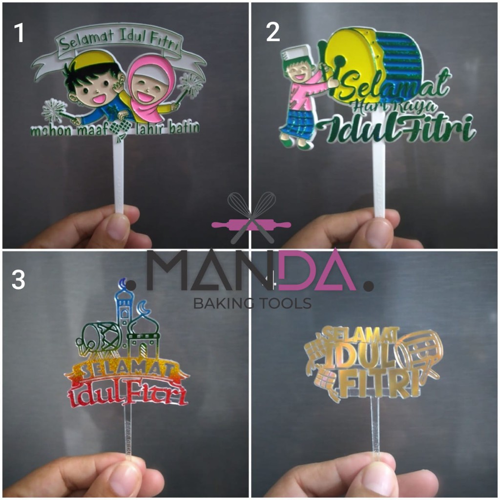 Tart cake character topper, tumpeng pudding, cake topper, Eid al-Fitr ...