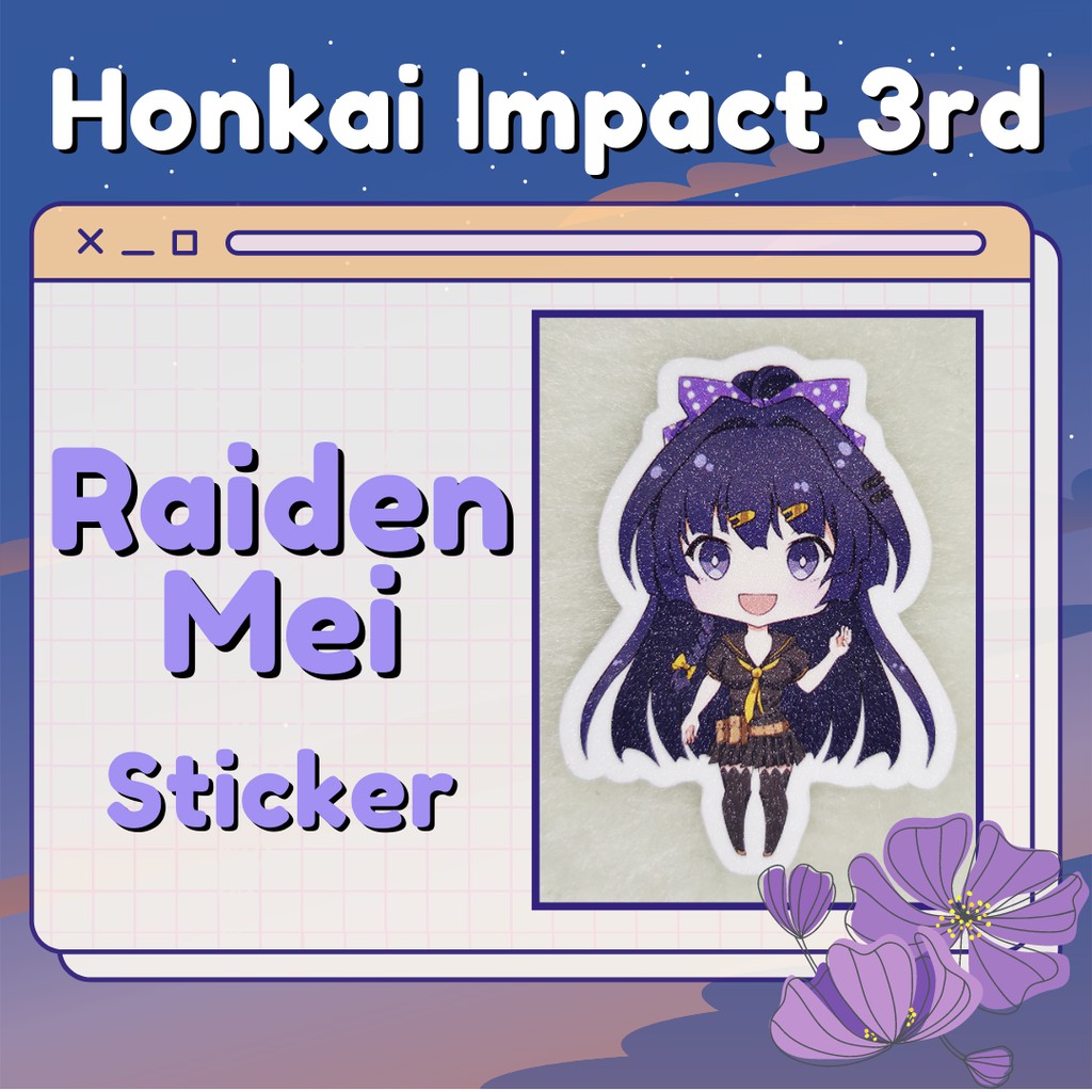 Raiden Mei Honkai Impact 3rd Glitter Sticker | Shopee Philippines