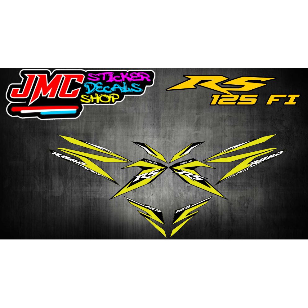 Rs 125 fi stock decals printed laminated quality sticker | Shopee ...