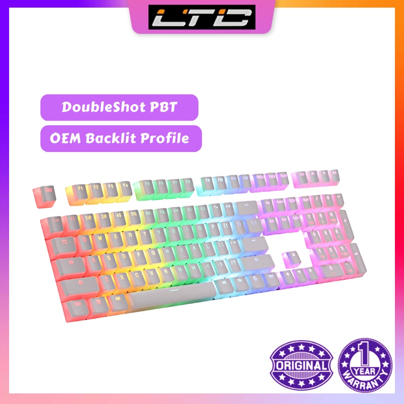 LTC LavaCaps PBT Double Shot 108 Pudding Keycaps Set, Translucent OEM ...