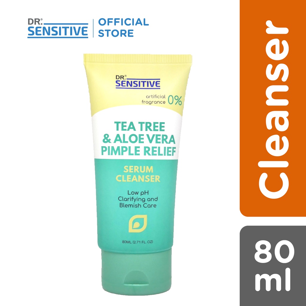 Dr. Sensitive Tea Tree & Aloe Vera Pimple Relief Serum Cleanser 80ml ...