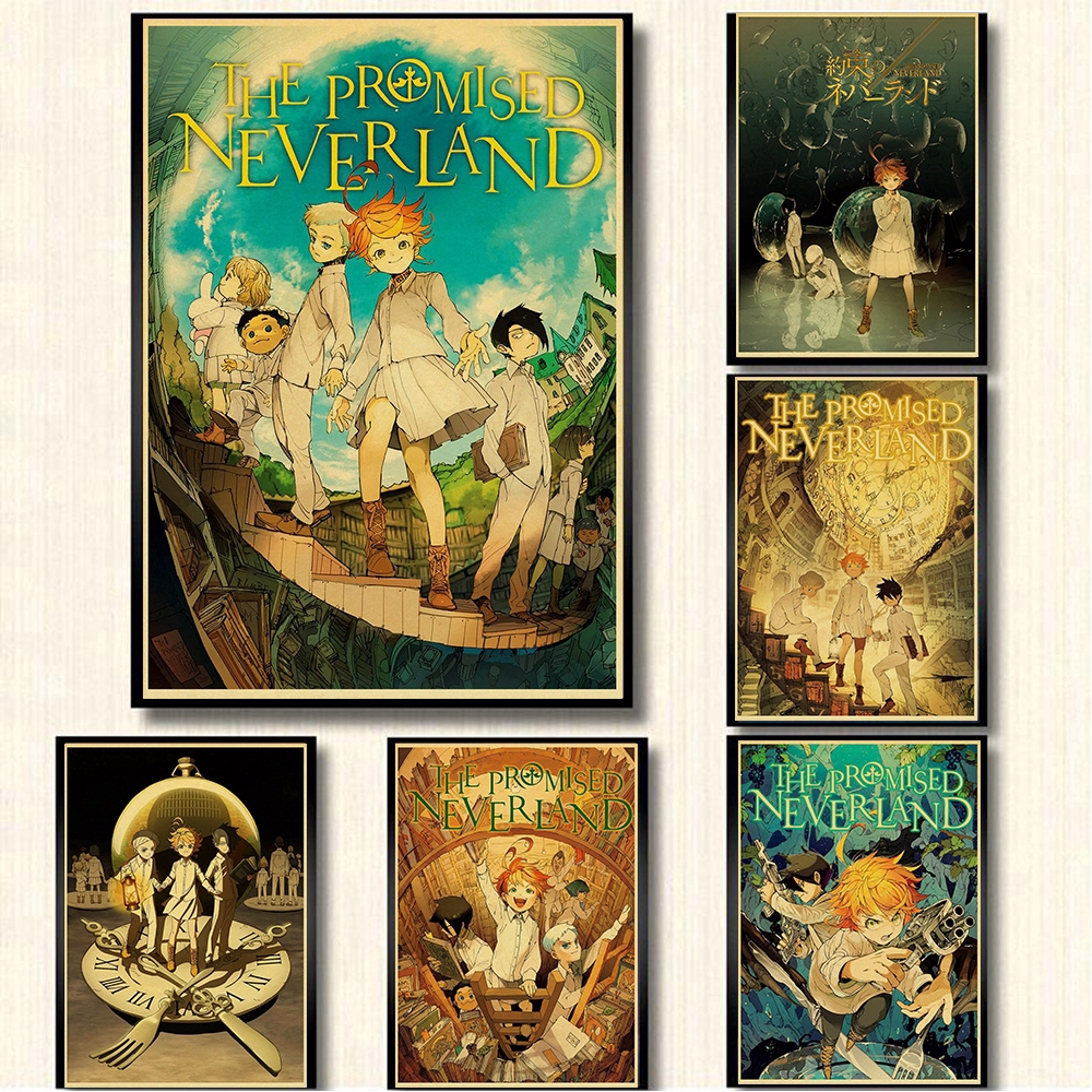 Painting Retro Poster Prints Anime The Promised Neverland Yakusoku No ...