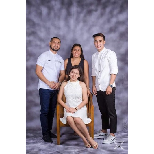 Family Picture Backdrop/Studio Backdrop/Gray Gradient Backdrop | Shopee ...