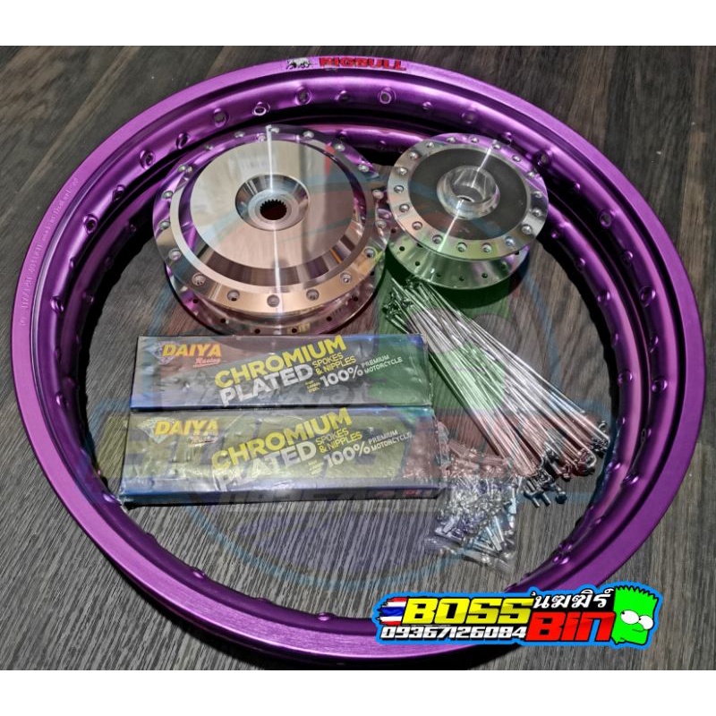 Rimset Honda Click125 / Click150 Chrome Hub Chrome Spokes 1.4x17's ...