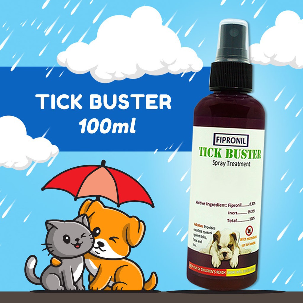 Tick Buster Fipronil Anti Ticks and Fleas 4 Weeks Protection | Shopee ...