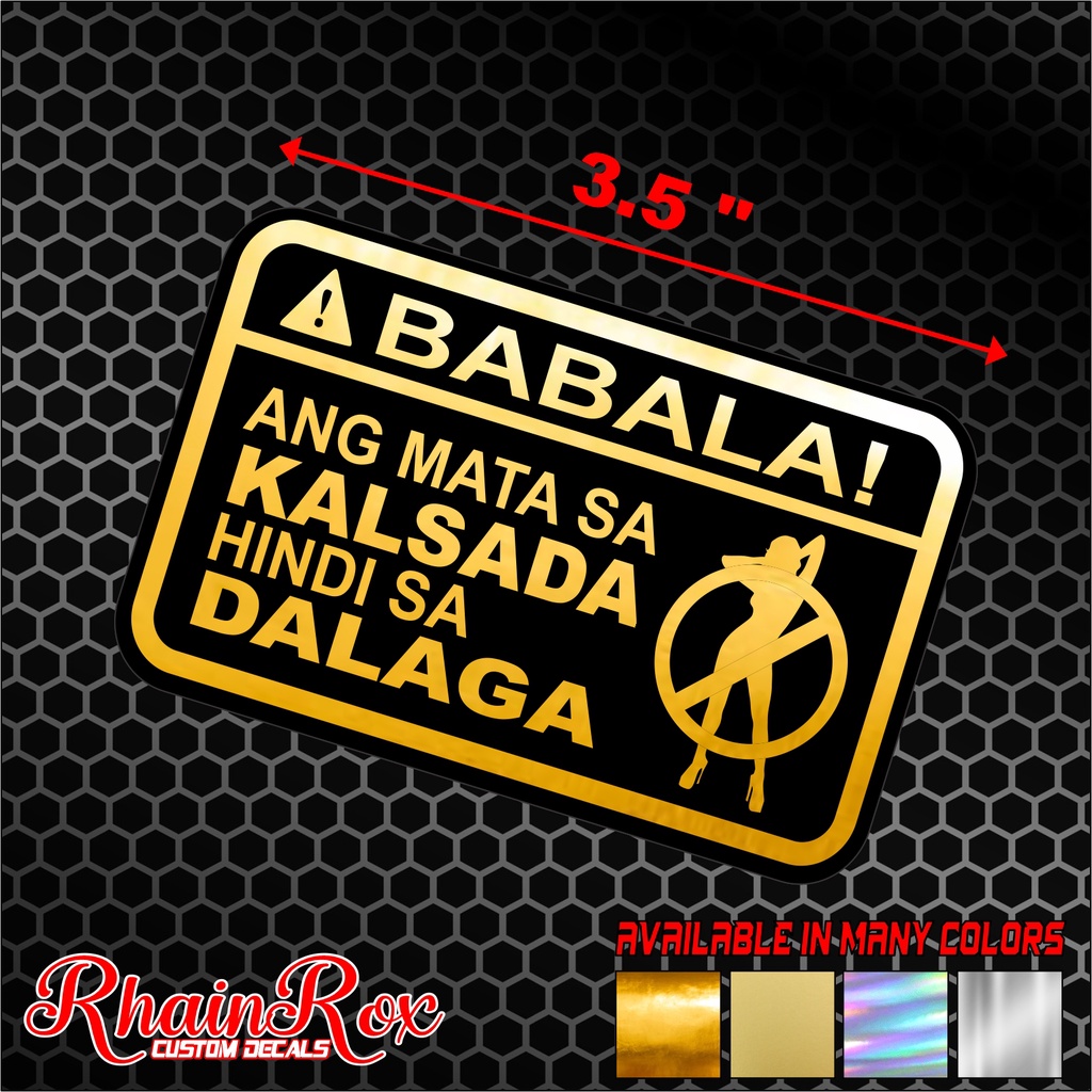 babala sticker part1 yayamanin goldchrome mattgold silver hologram ...
