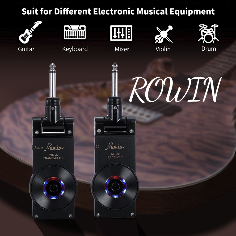 Rowin WS-20 2.4G Electric Guitar Wireless Audio Transmission System ...