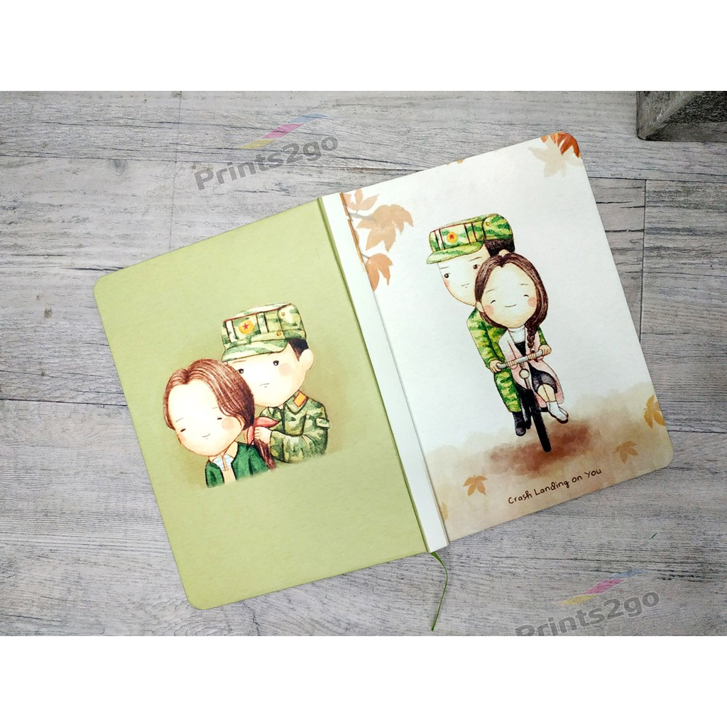 A5 - LAY-FLAT_ STITCHED CUSTOM NOTEBOOK FULL PRINT COVER (Front and ...
