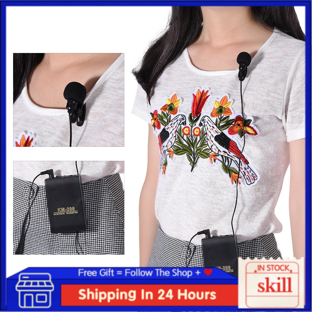 [SKL] Mini Wireless Lavalier Lapel Clip Microphone Mic System FM ...