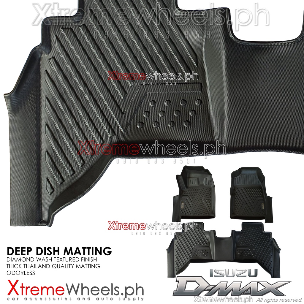 Isuzu Dmax 2012-2024 5D Deep Dish Floor Matting Thailand Made (1st-2nd ...