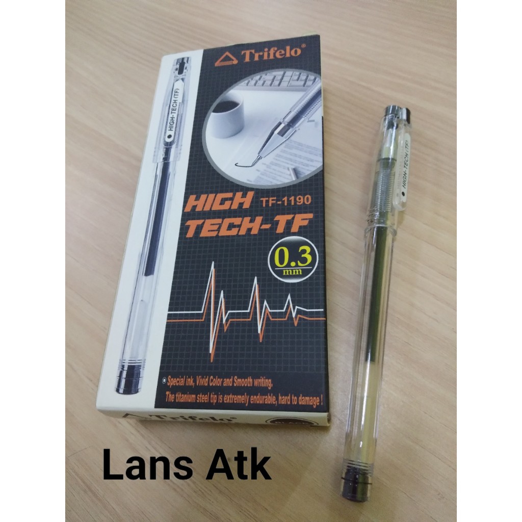 Balpoint Trifelo Pen High Tech TF-1190 Black | Shopee Philippines