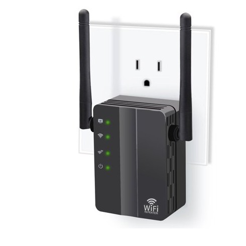 WiFi Range Extender Wireless N 300M Repeater Dual Antenna Router AP ...