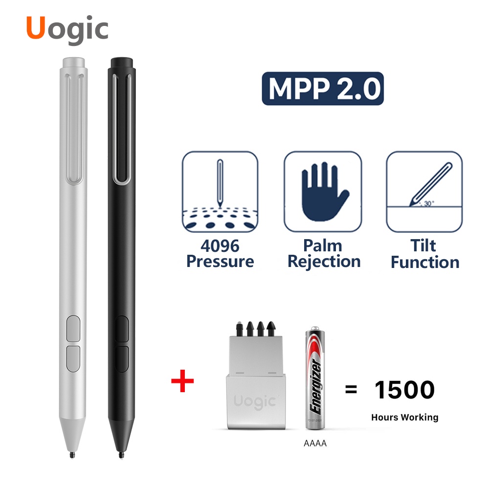 Uogic Stylus Pen for Microsoft Surface Go 2, Palm Rejection, 2048 ...