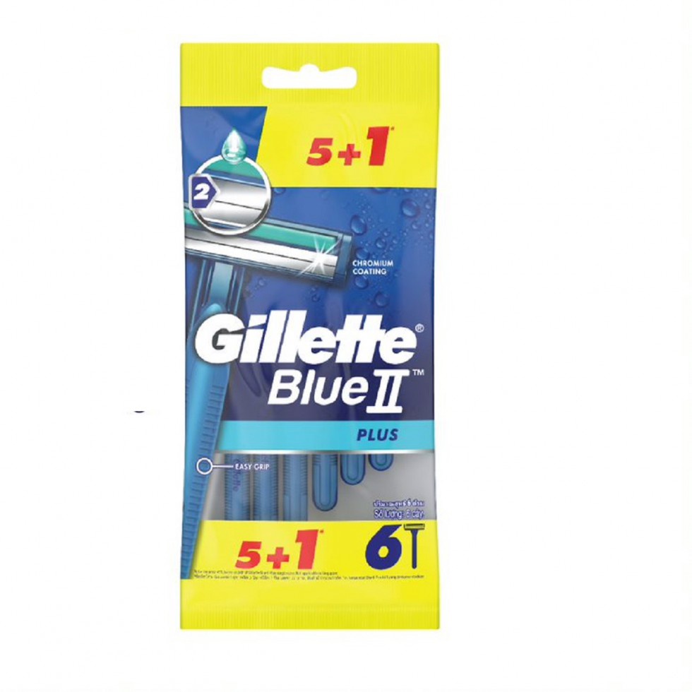 Gillette Razor Blue Ii Plus Fixed Head 2 Bladed Men's Disposable Razor ...