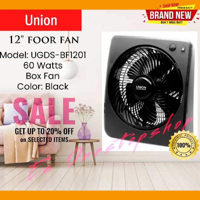 Union 12" Designer Series UGDS-BF1201 12 inches Box fan | Shopee ...