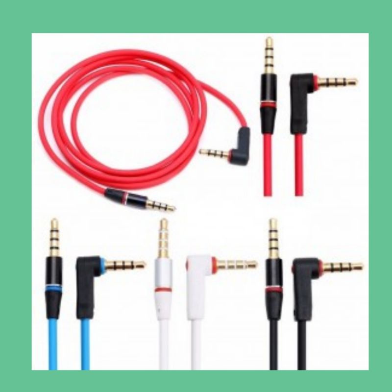 3.5Mm Male to 3.5mm Male HiFi L Shape Audio AUX Cable - Black | Shopee ...