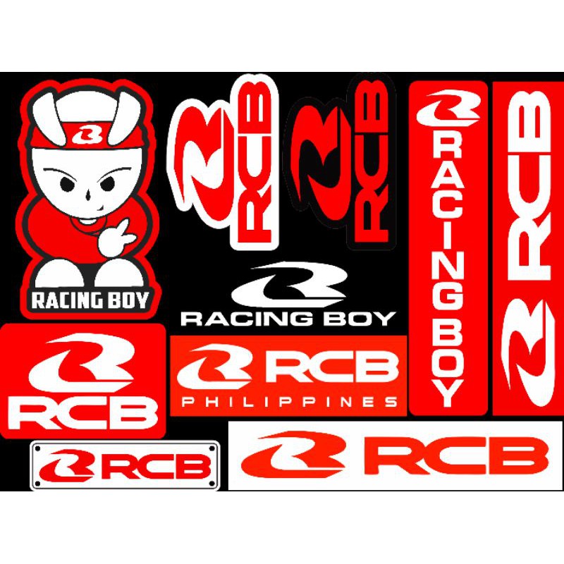 Rcb sticker printing set (10pcs) already cut according to the picture ...