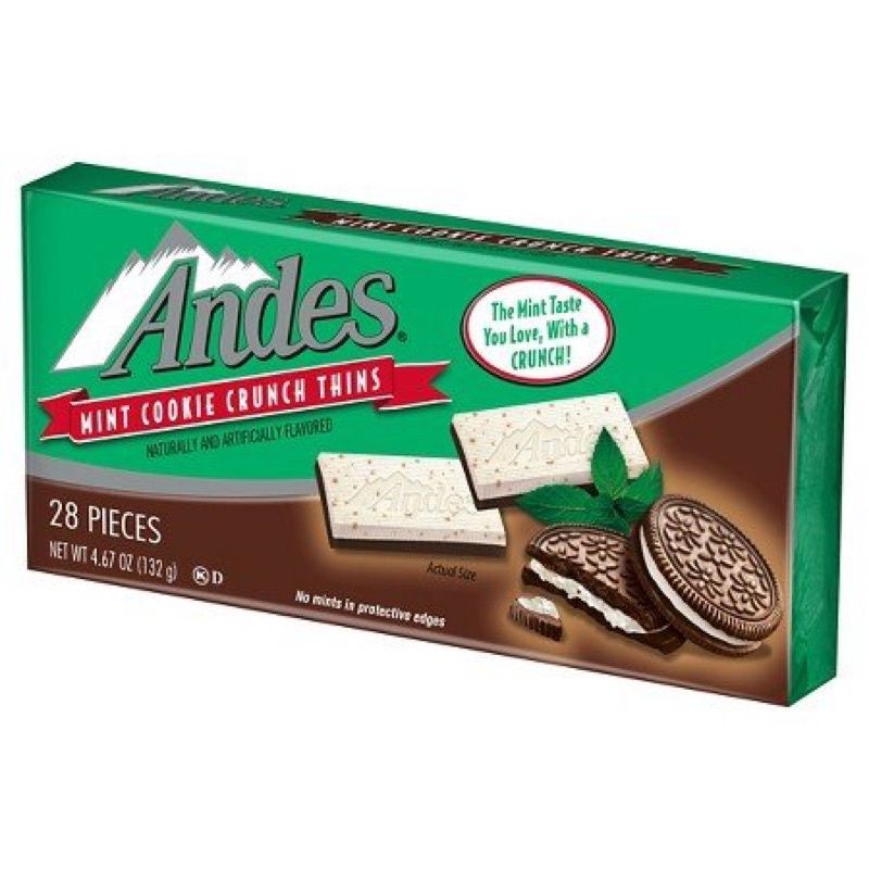 Andes Mint Cookie Crunch Thins (4.67 oz pack contains 28 pieces) USA ...