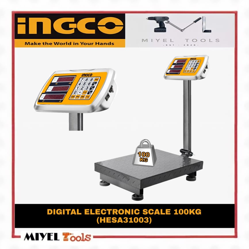 INGCO 100KG Rechargeable Electronic Scale (HESA31003) | Shopee Philippines