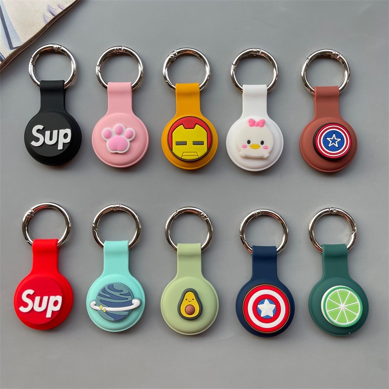 Disney Marvel Mickey Mouse Stitch Apple Airtags Case Keychain Spiderman ...